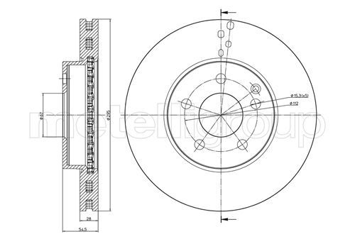 Kočioni disk METELLI 23-0600C