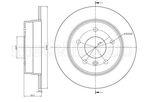 Kočioni disk METELLI 23-0599C