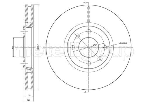 Kočioni disk METELLI 23-0557C