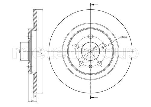 Kočioni disk METELLI 23-0554C