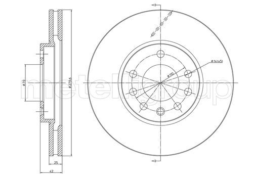 Kočioni disk METELLI 23-0514C