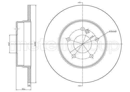 Kočioni disk METELLI 23-0485C