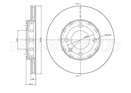 Kočioni disk METELLI 23-0372