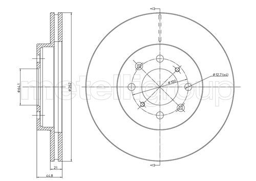 Kočioni disk METELLI 23-0344C