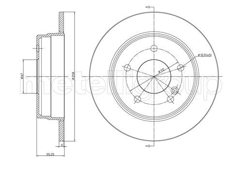 Kočioni disk METELLI 23-0315C