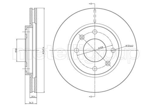 Kočioni disk METELLI 23-0238
