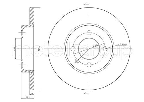 Kočioni disk METELLI 23-0186C