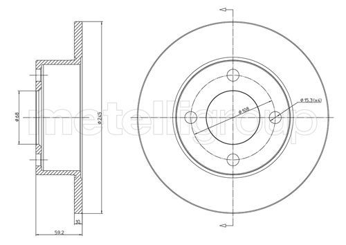 Kočioni disk METELLI 23-0185