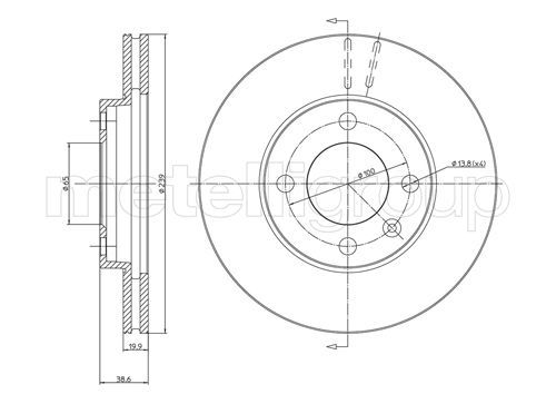 Kočioni disk METELLI 23-0170