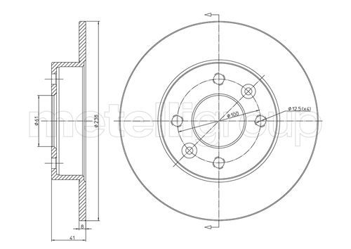Kočioni disk METELLI 23-0107