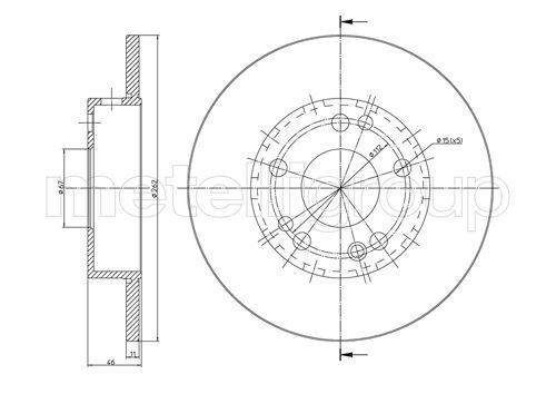 Kočioni disk METELLI 23-0103