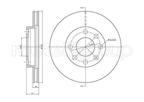 Kočioni disk METELLI 23-0096