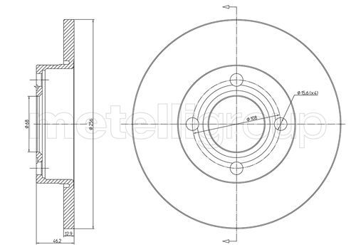 Kočioni disk METELLI 23-0062