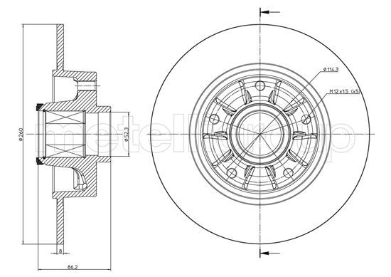 Kočioni disk METELLI 23-1241