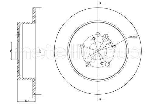 Kočioni disk METELLI 23-0803C