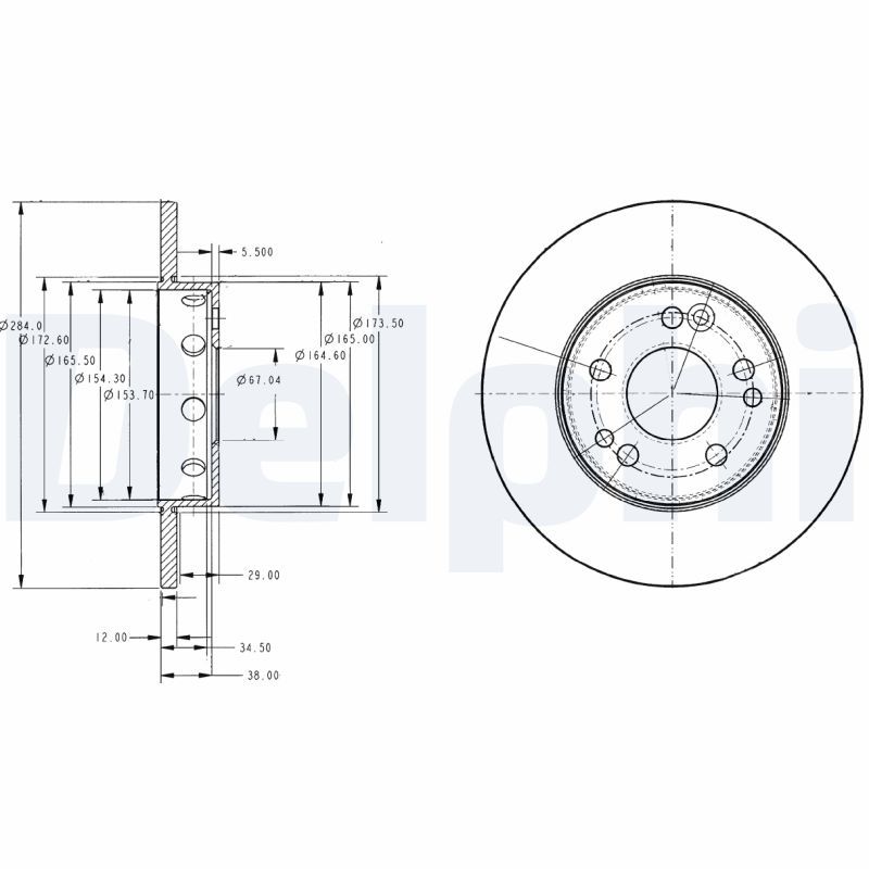 Kočioni disk DELPHI BG2314