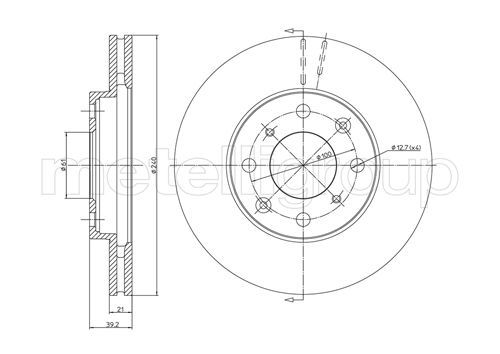 Kočioni disk METELLI 23-0573