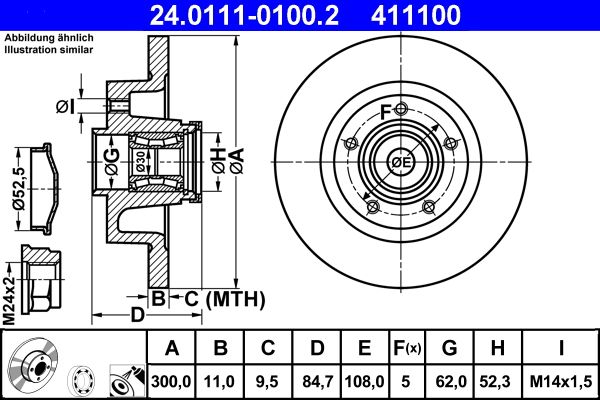 Kočioni disk ATE 24.0111-0100.2