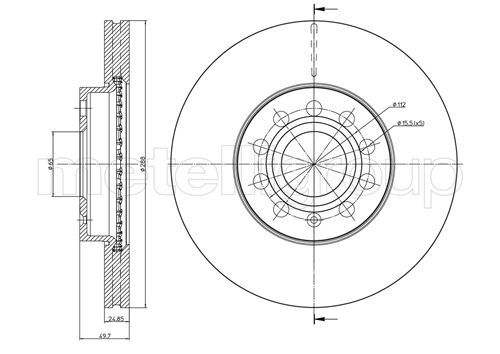Kočioni disk METELLI 23-0734C