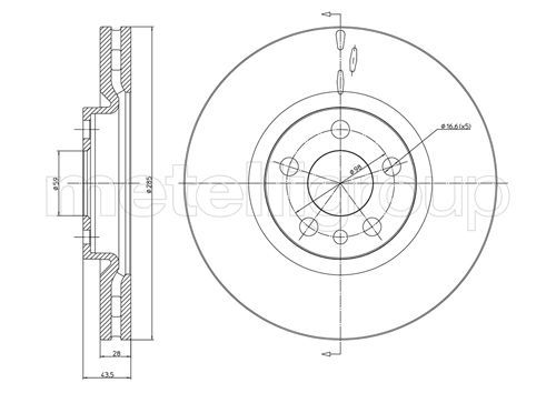 Kočioni disk METELLI 23-0615C