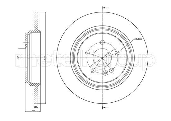 Kočioni disk METELLI 23-1015C