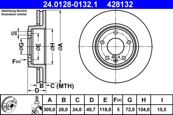 Kočioni disk ATE 24.0128-0132.1