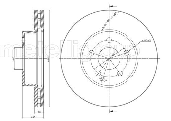 Kočioni disk METELLI 23-0935C