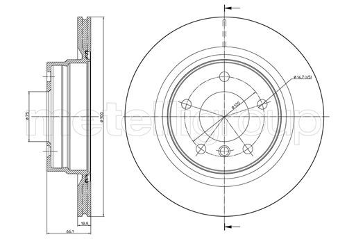 Kočioni disk METELLI 23-0818C