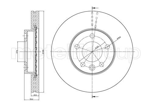 Kočioni disk METELLI 23-0773C