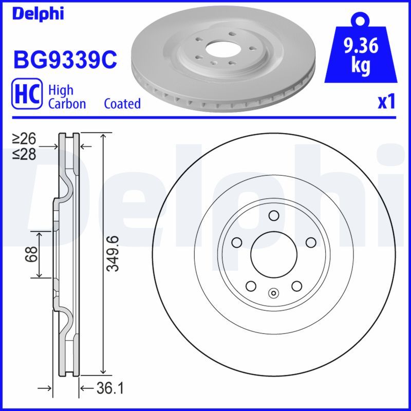 Kočioni disk DELPHI BG9339C