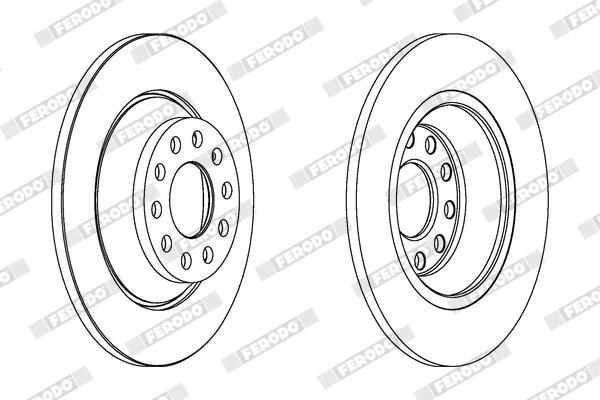 Kočioni disk FERODO DDF1307C