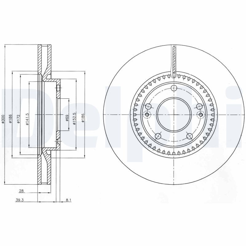 Kočioni disk DELPHI BG4251C