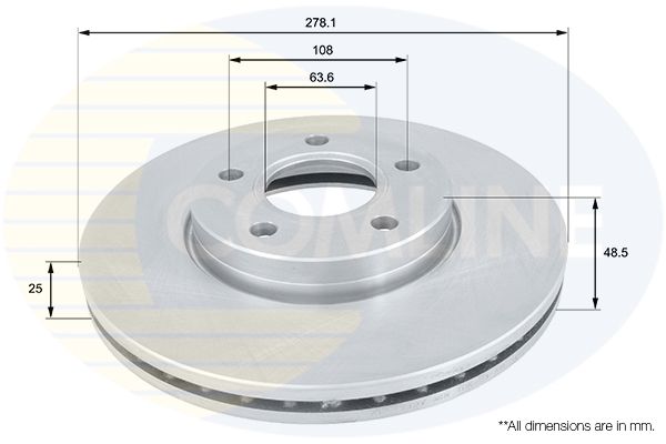 Kočioni disk COMLINE ADC1912V