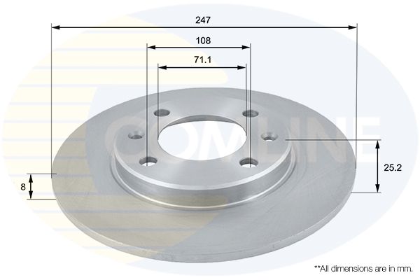 Kočioni disk COMLINE ADC1512