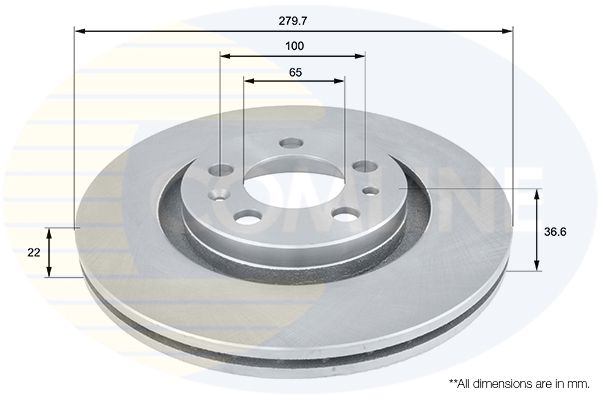 Kočioni disk COMLINE ADC1408V