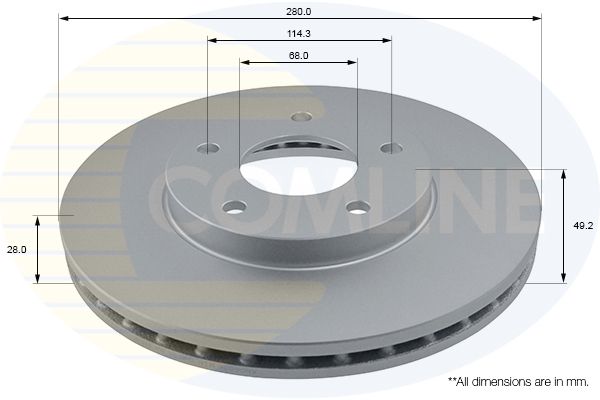 Kočioni disk COMLINE ADC0260V
