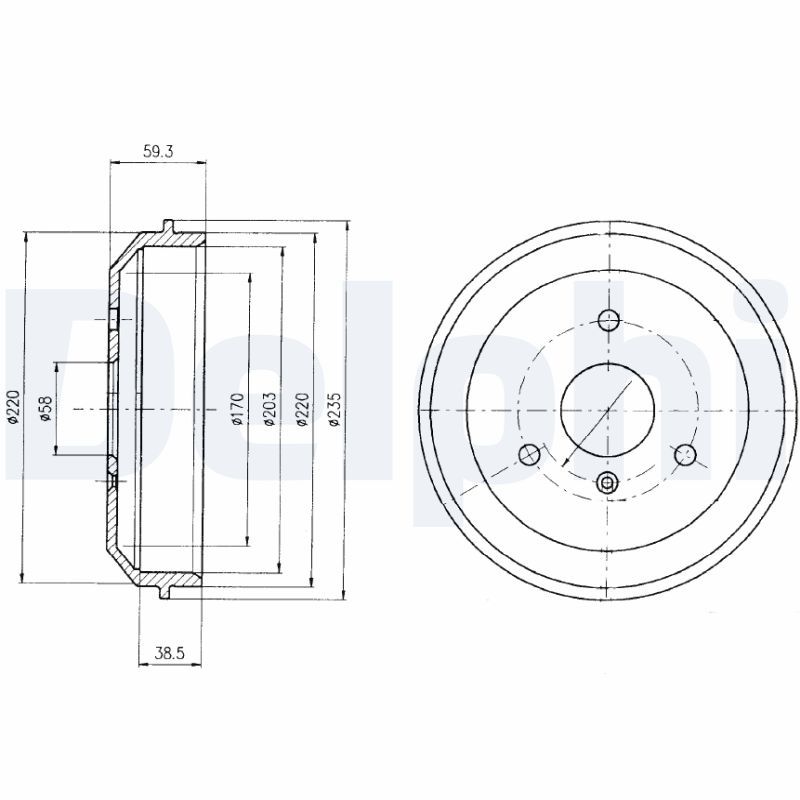 Doboš kočnice DELPHI BF465