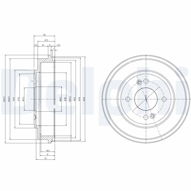 Doboš kočnice DELPHI BF517
