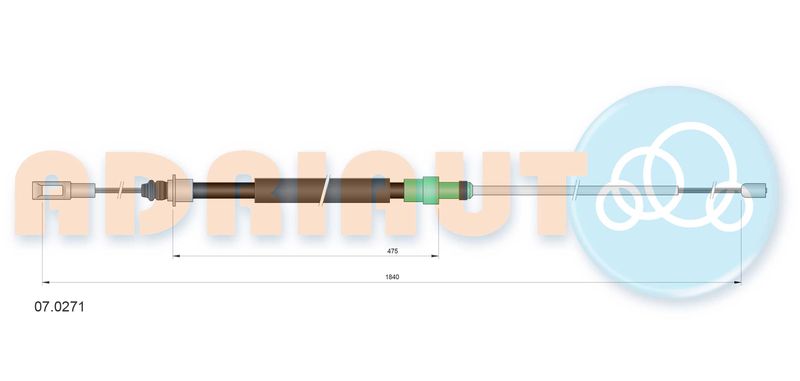 Sajla, ručna kočnica ADRIAUTO 07.0271
