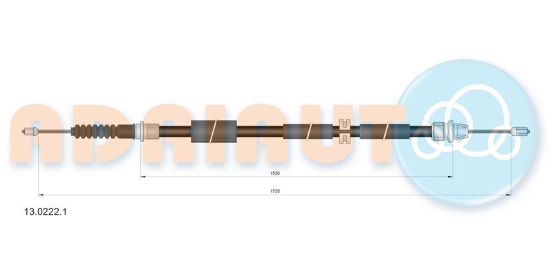 Sajla, ručna kočnica ADRIAUTO 13.0222.1