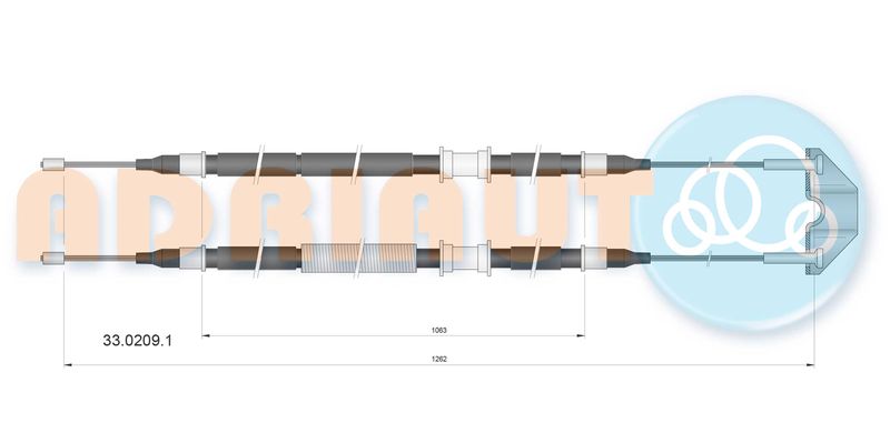 Sajla, ručna kočnica ADRIAUTO 33.0209.1