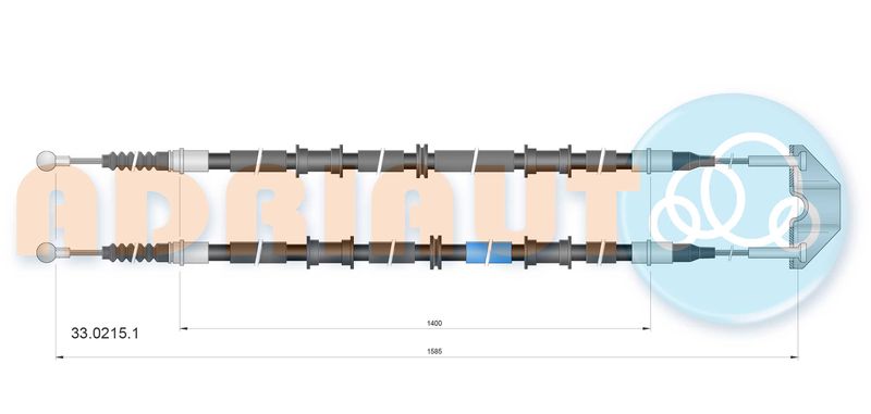 Sajla, ručna kočnica ADRIAUTO 33.0215.1