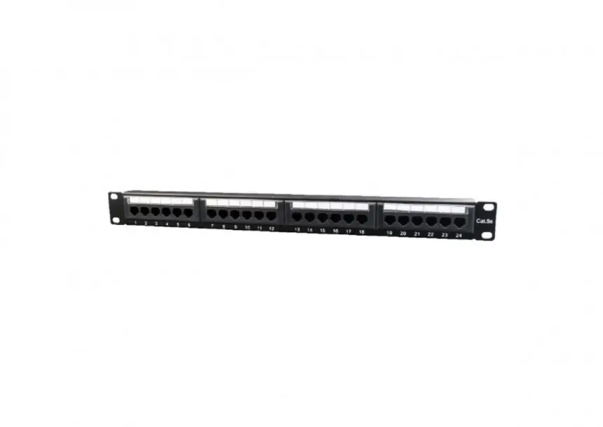 NPP-C524CM-001 Gembird Cat.5E 24 port patch panel with rear cable management