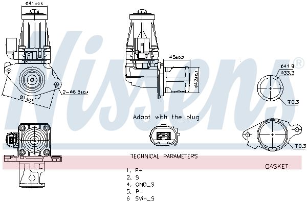 EGR ventil, recirkulacija izduvnih gasova NISSENS 98377