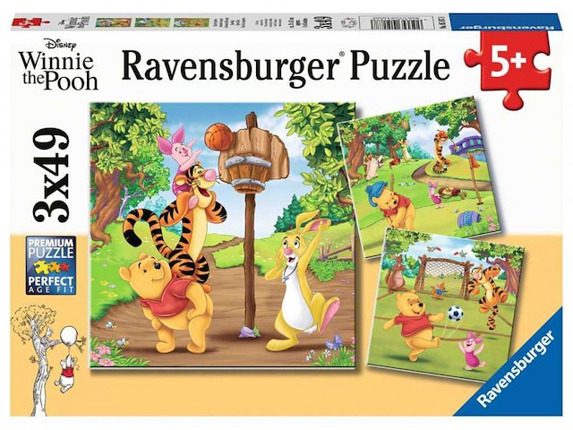 Puzzle slagalice za decu 3x49 delova Disney Winnie the Pooh Ravensburger 05187