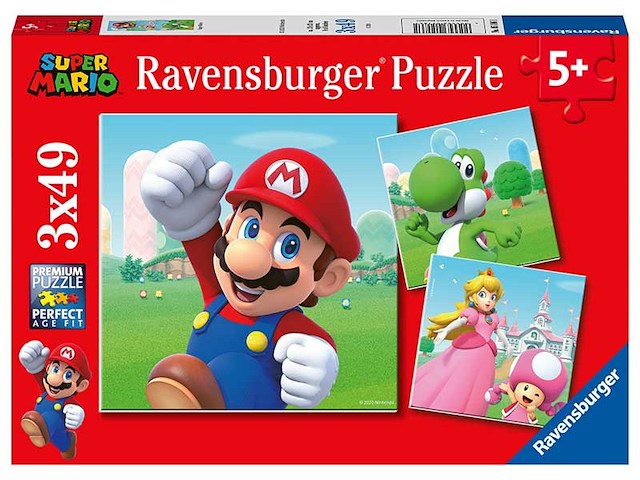 Puzzle slagalice za decu 3x49 delova Super Mario Ravensburger 05186