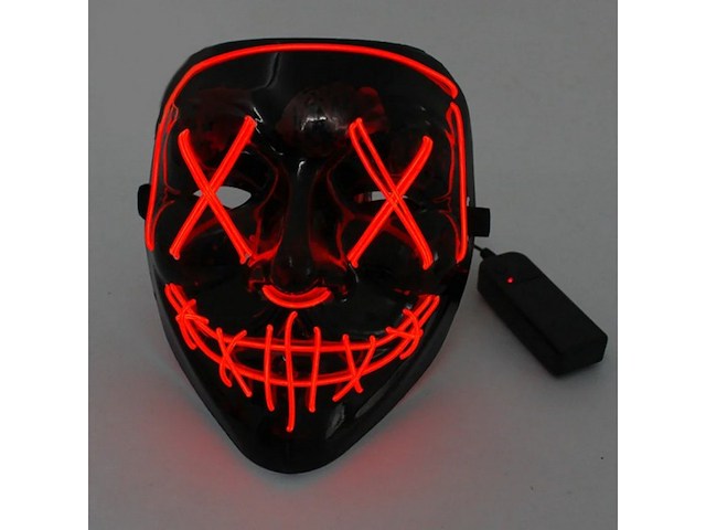 Halloween LED svetleća maska, crvena