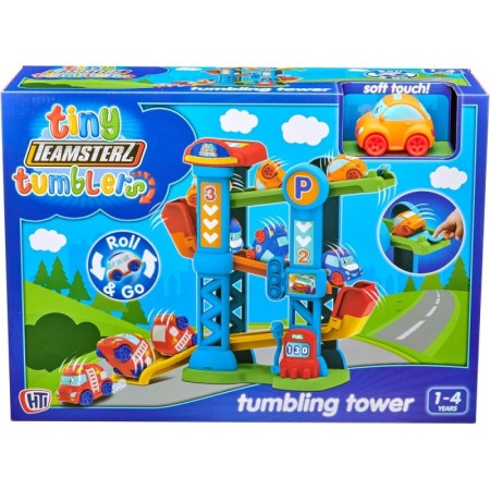 HalSall Tiny teamsterz tumbling tower + 1 car set ( HL1425003 )