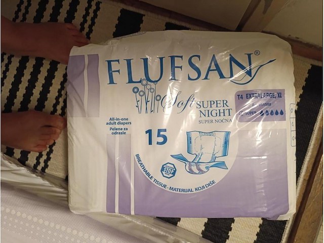 Pelene za odrasle Flufsan, super night, XL