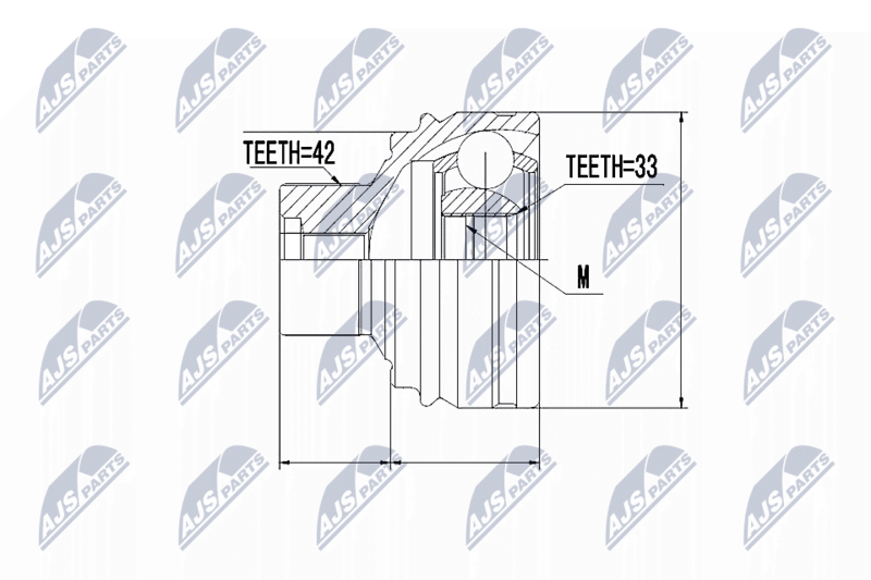 Kompletan kardan, pogonsko vratilo NTY NPZ-AU-051